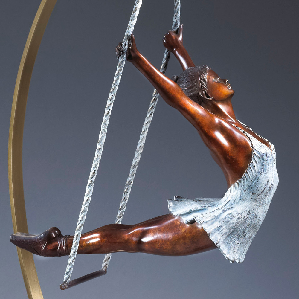 Acrobatie au trapèze | BRANDILY - Sculpture